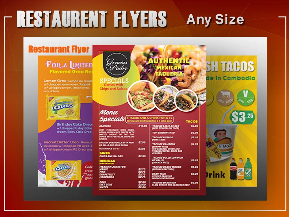 A professional restaurant menu, food menu and digital menu screen ...