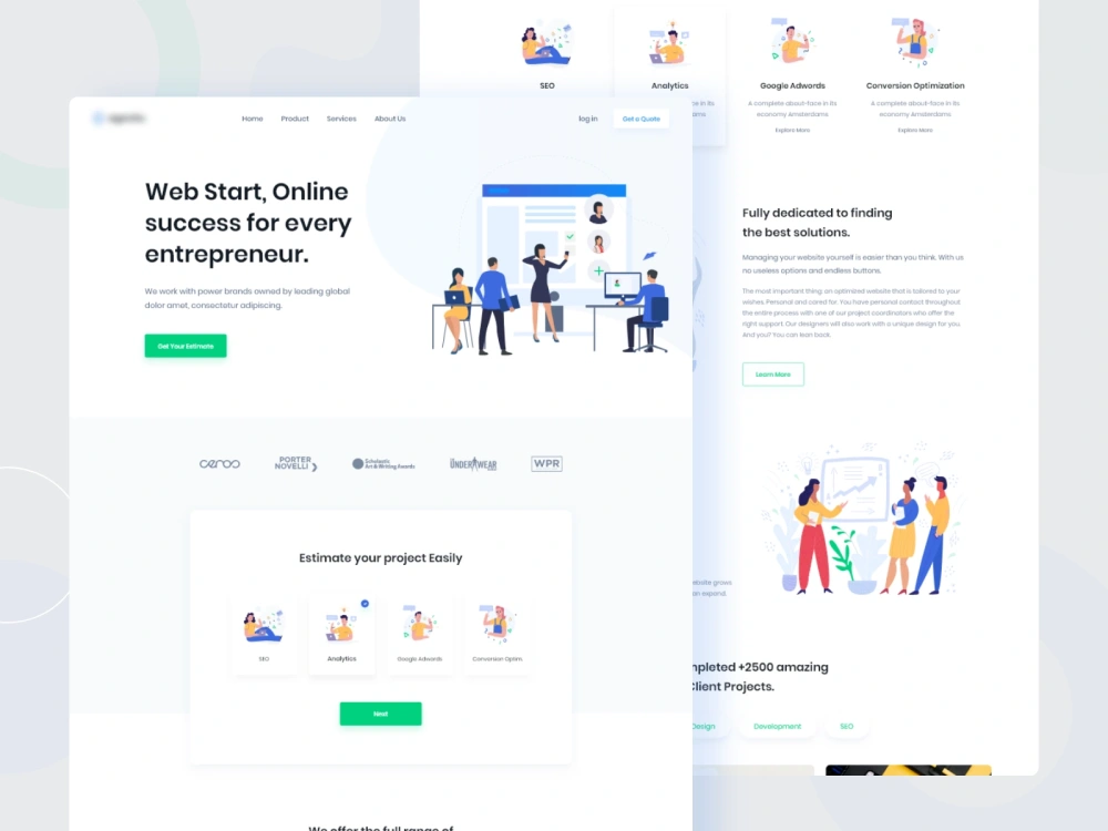 Creative and Unique Website UI Design | Upwork
