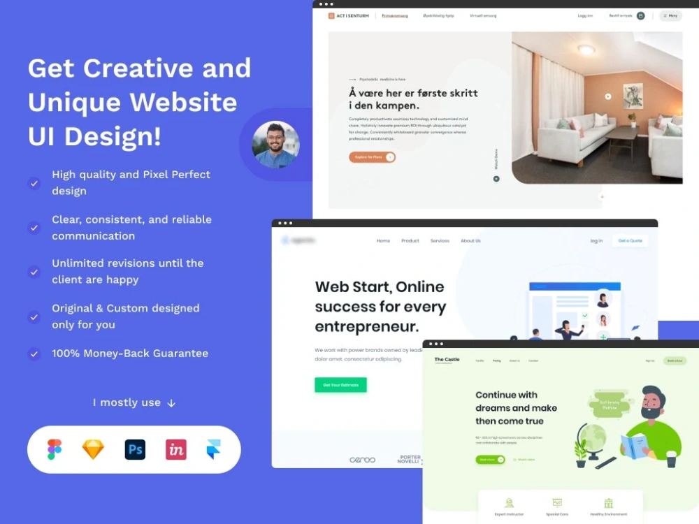 Creative and Unique Website UI Design | Upwork