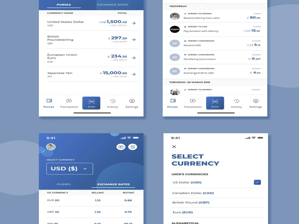 A classy and attractive mobile app design | Upwork