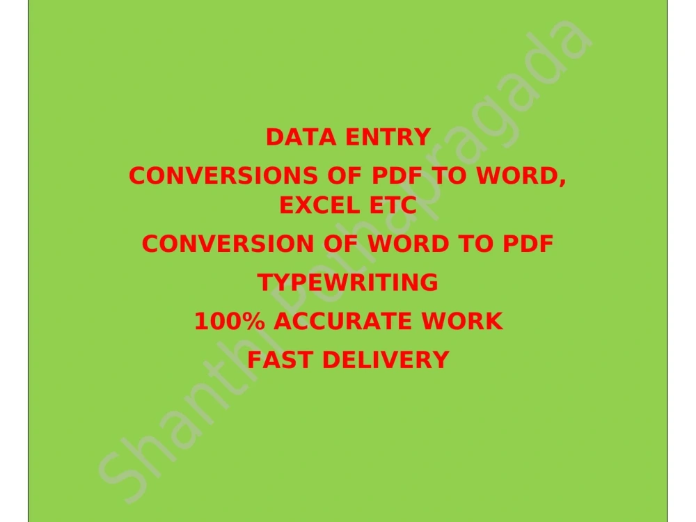 Data Entry & PDF to word, excel vis a vis quickly and efficiently. | Upwork