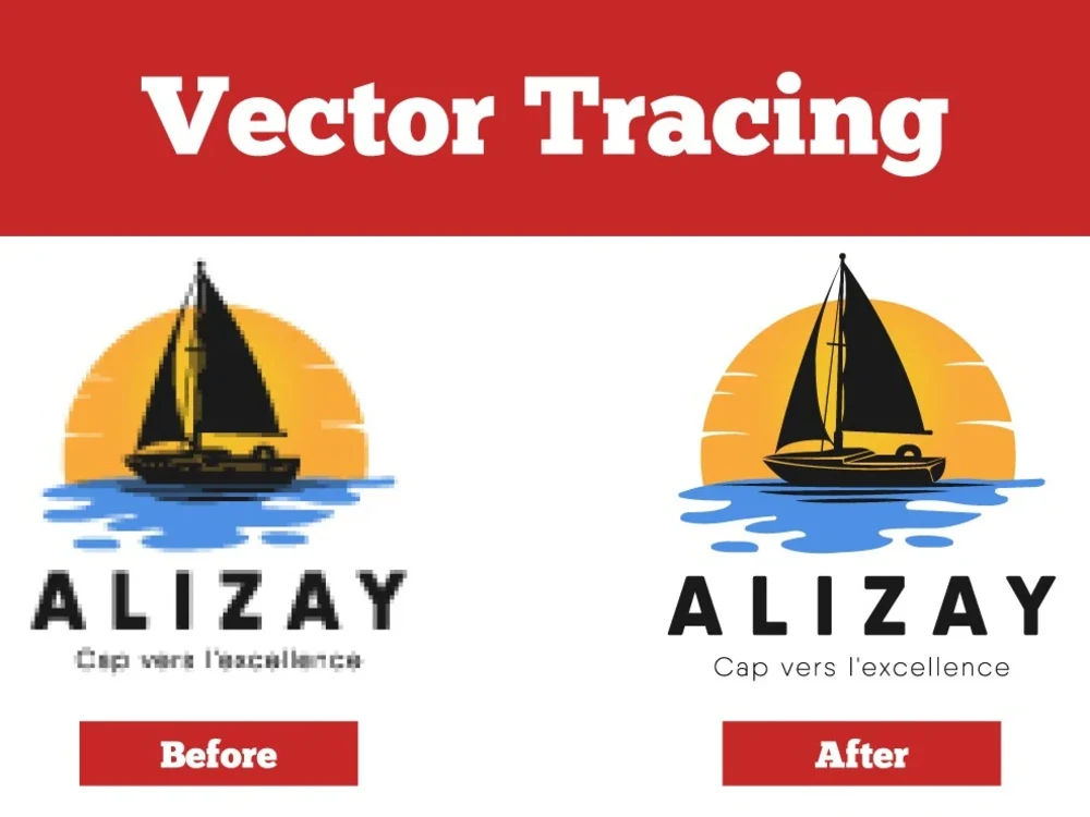 Raster logo converted to VECTOR by tracing and redrawing | Upwork