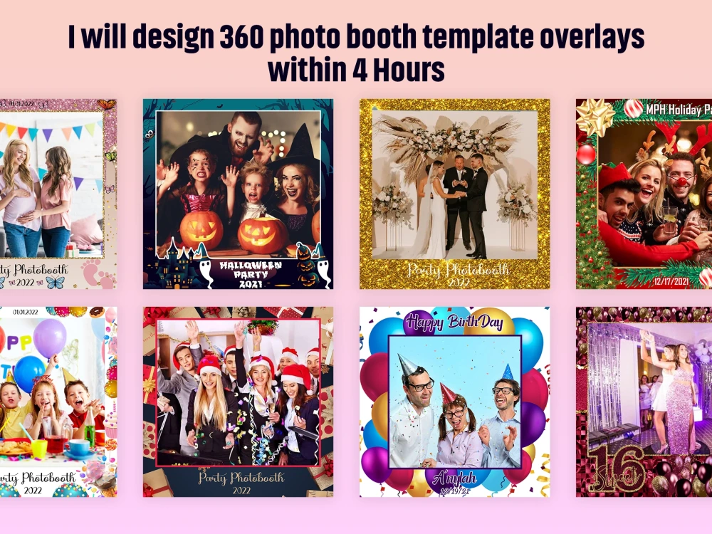 Photo Booth PhotoBooth Template 2x6 4x6 png psd | Upwork