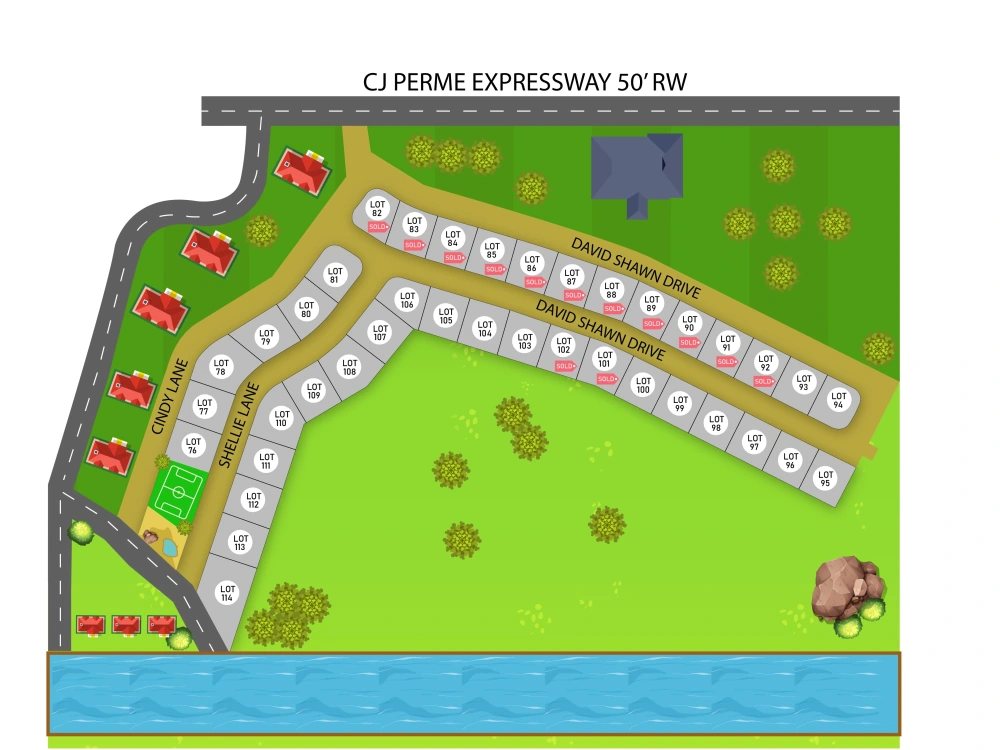 2D Landscapes maps, Town Maps for Real Estate business or Personal use ...