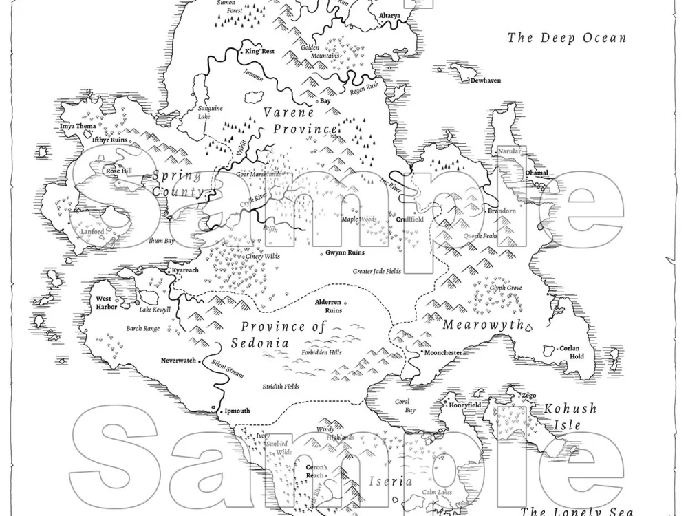 A fantasy map (simplified style) for your book or game | Upwork