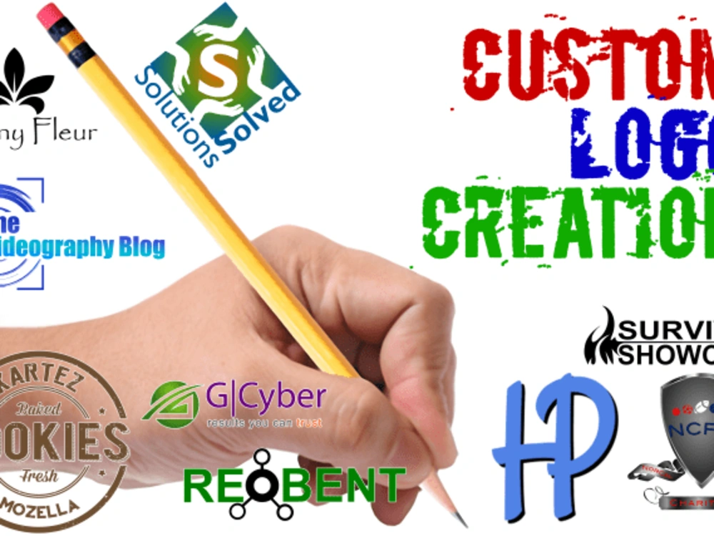 A custom handmade logo designed for your business with multiple ...