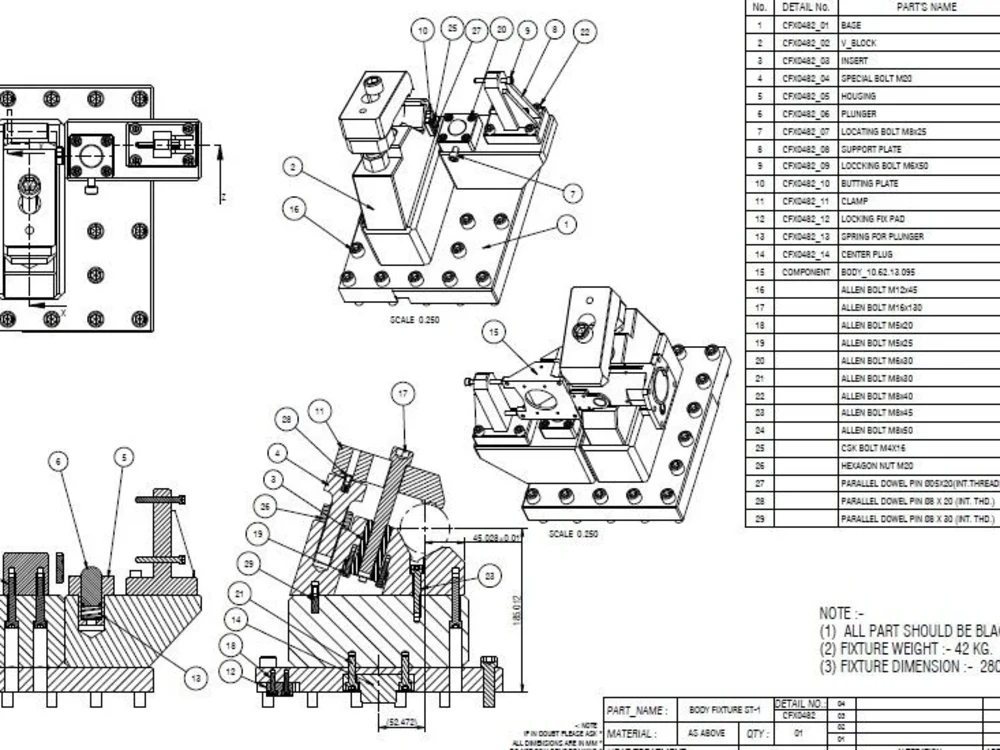 2D CAD Drawing for Manufacturing With BoM And GD&T | Upwork