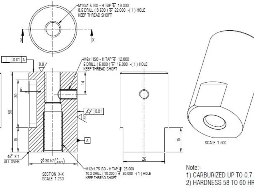 2D CAD Drawing for Manufacturing With BoM And GD&T | Upwork
