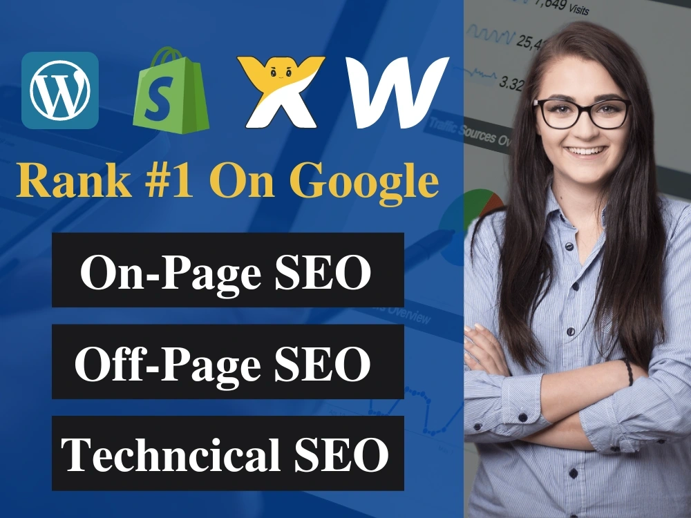 Website onpage and technical SEO of wordpress, shopify, wix, webflow ...
