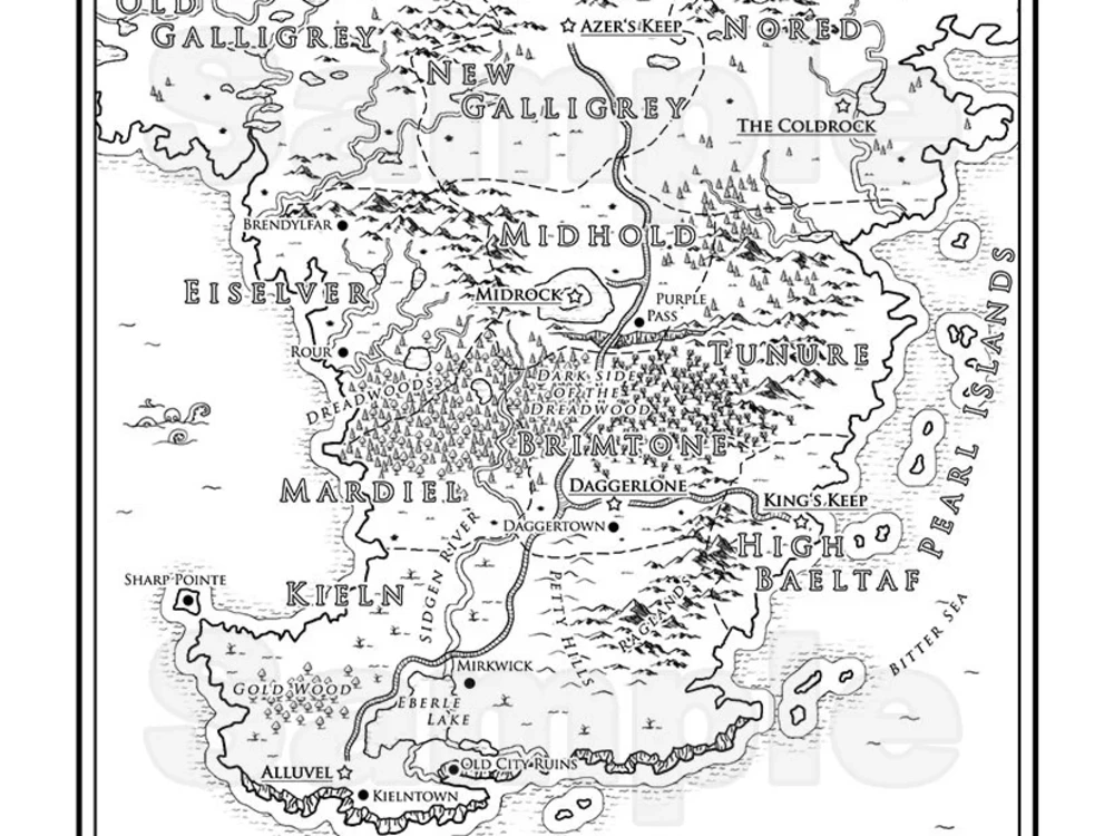 A fantasy map (vintage style) for your book or game | Upwork