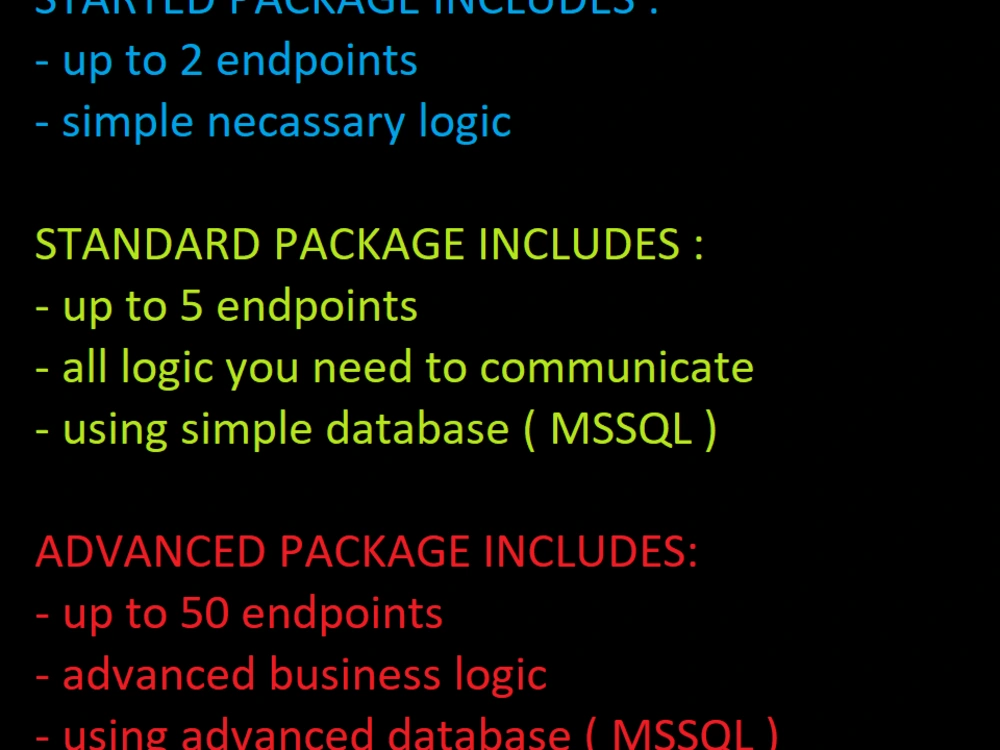 A restful API based on your request written in C# | Upwork