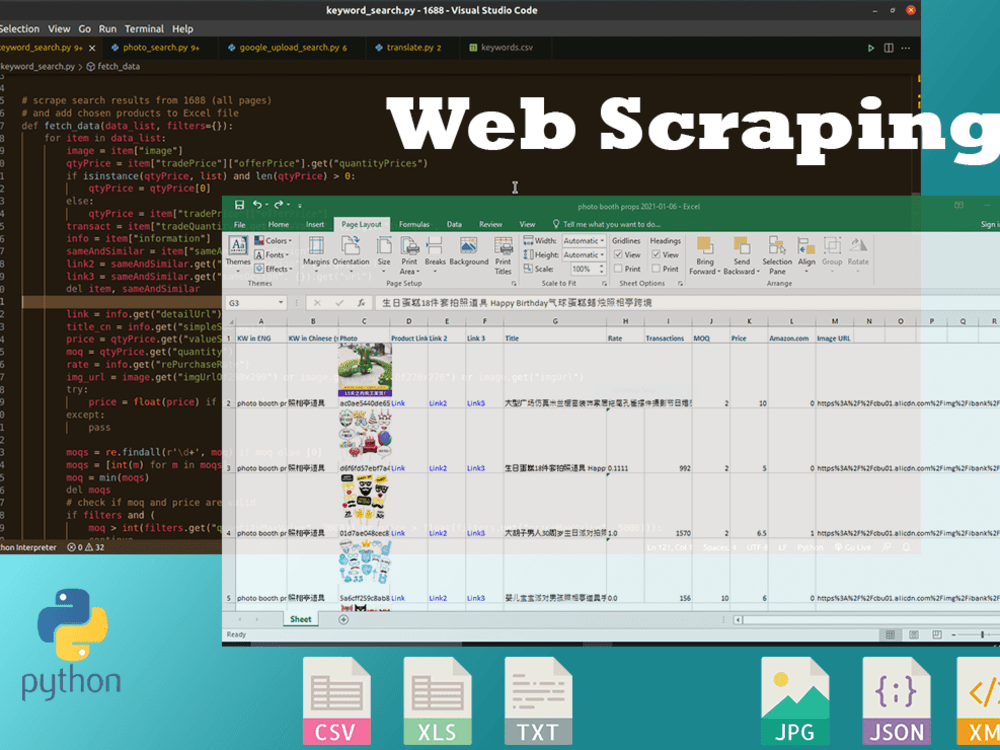 An extremely Fast, fully Functional python Script for Scraping the web | Upwork