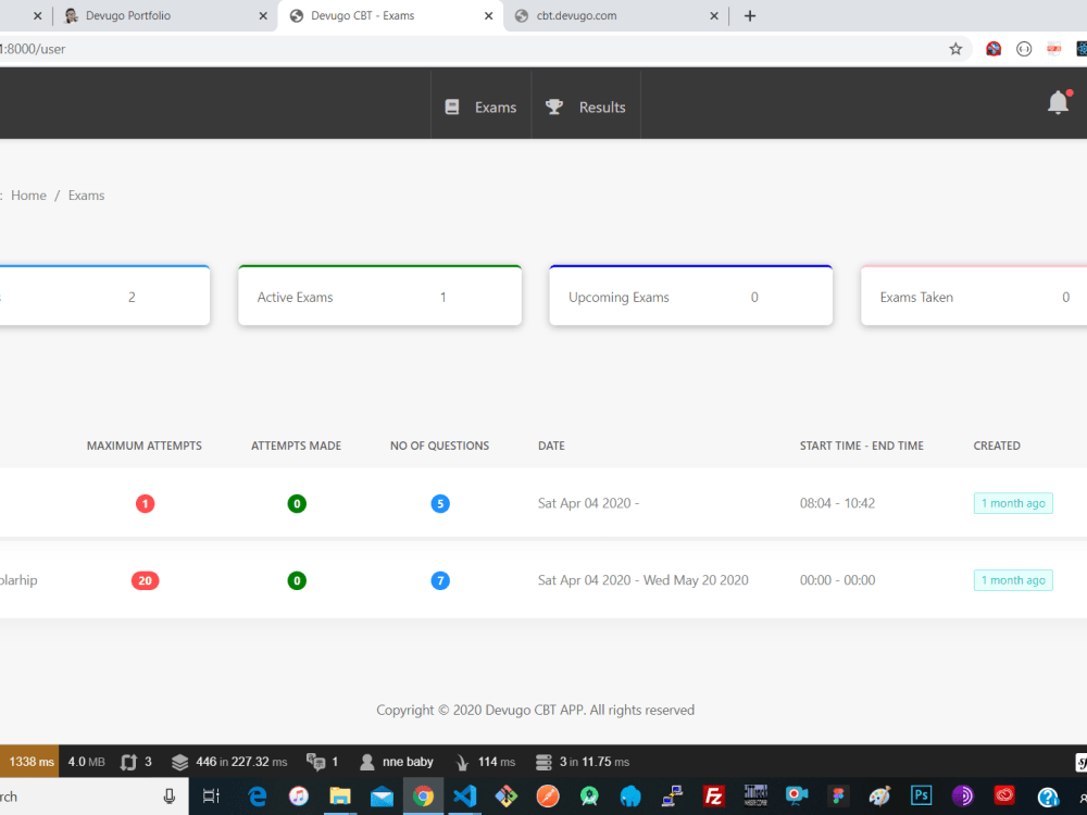 A web based CBT application | Upwork