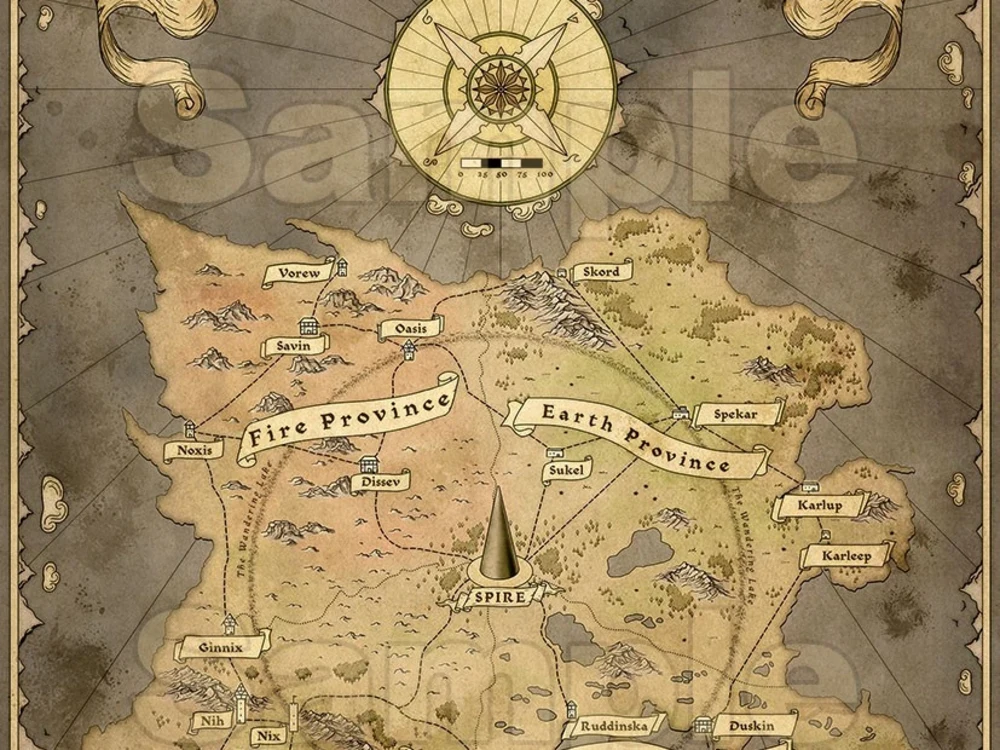 A fantasy map (shaded style) for your book or game | Upwork
