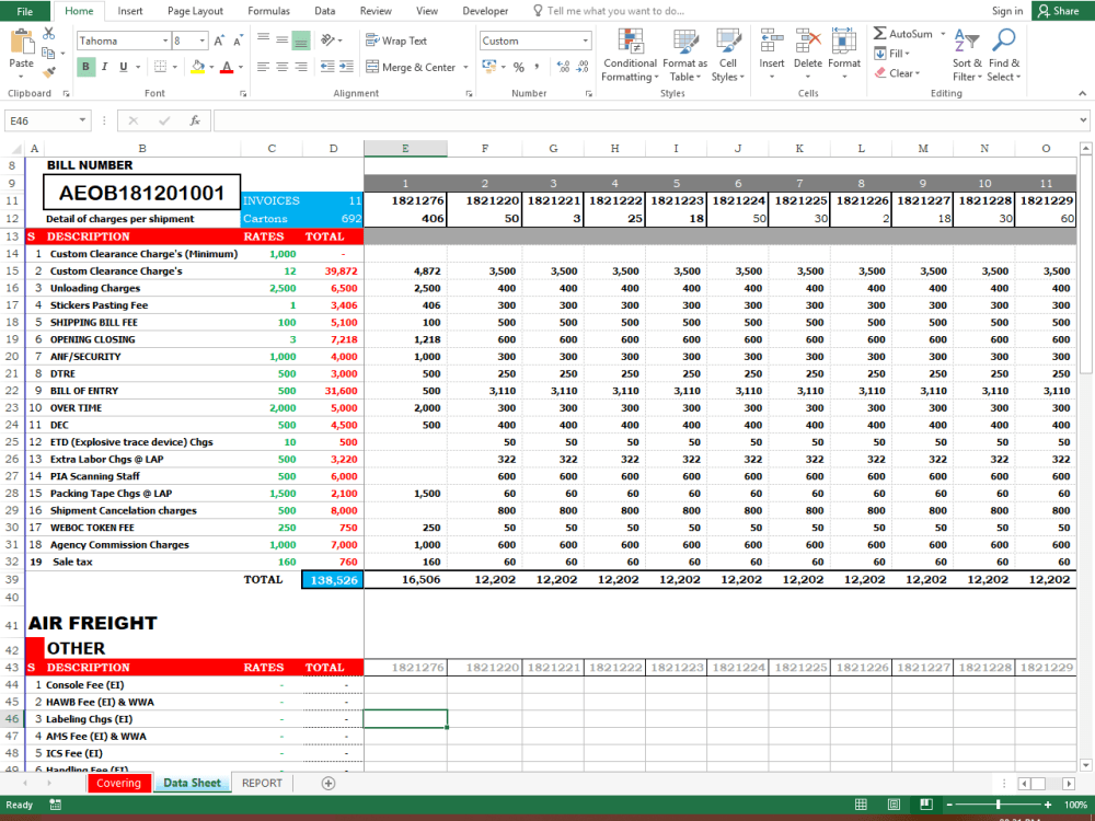 A dynamic spreadsheet template in Excel/Google sheets for your business ...