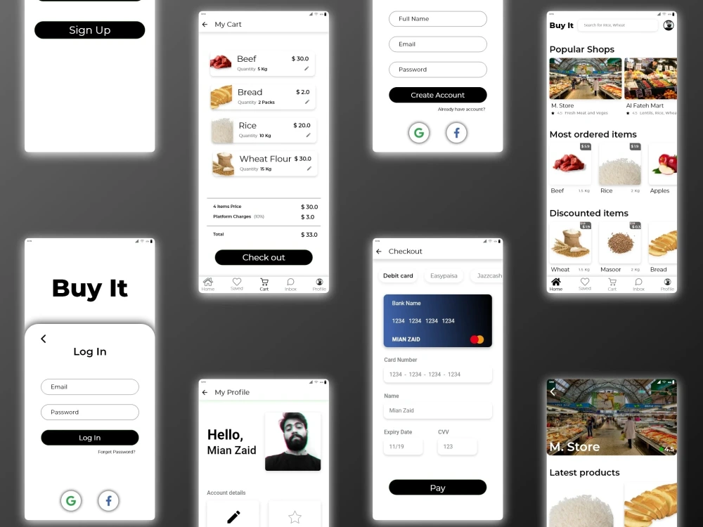 An amazing mobile app UI UX design | Upwork