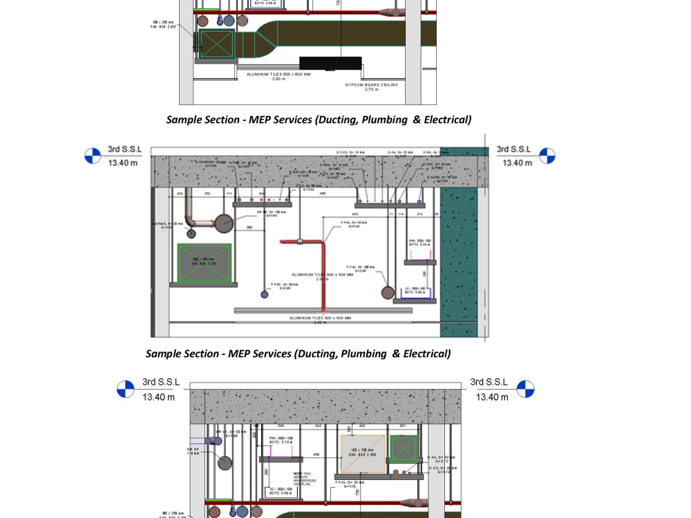 A fully coordinated BIM Model (LOD 400) of Building with 500 m2 AREA ...