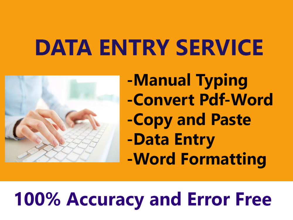Manual retype, Convert, Copy & Paste, Data Entry Service | Upwork