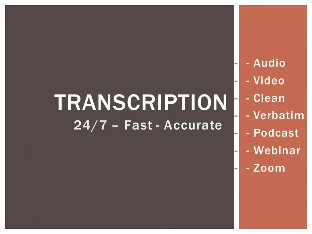 An accurate professional transcript of your audio/video | Upwork