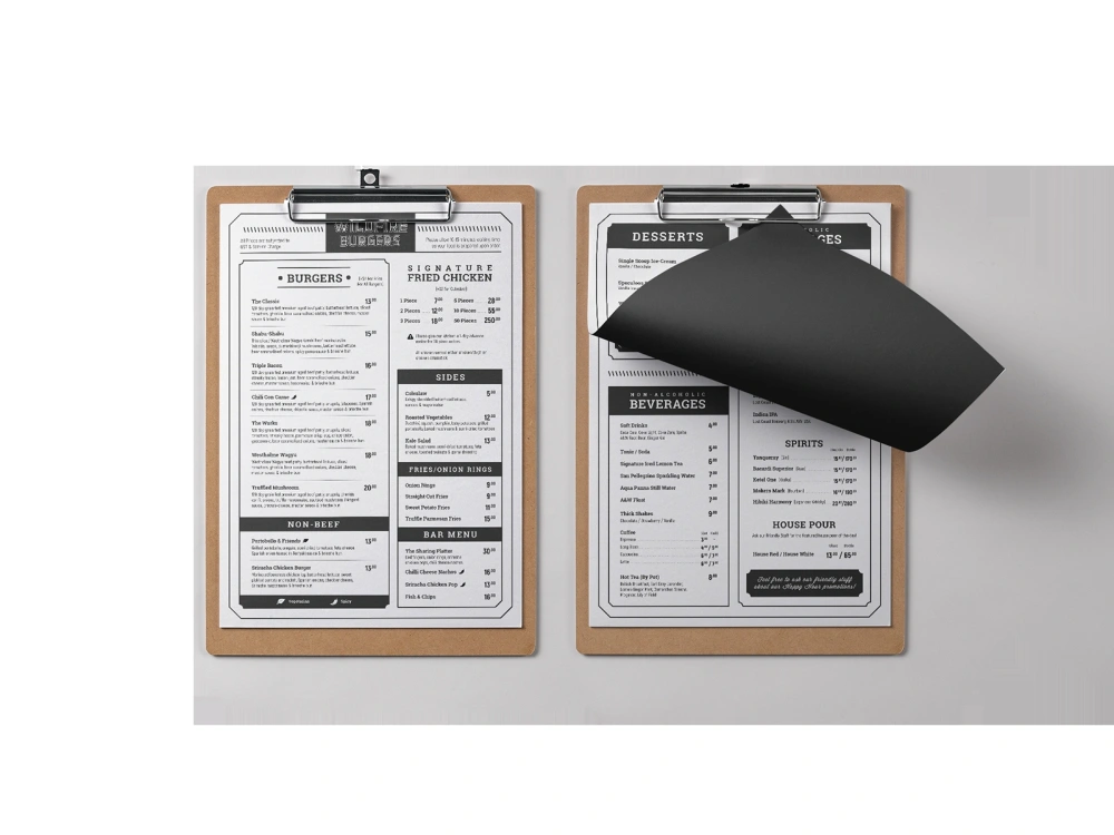 A stunning typography menu for your restaurant | Upwork