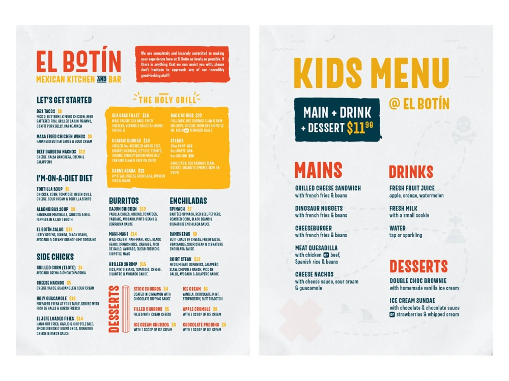 A stunning typography menu for your restaurant | Upwork
