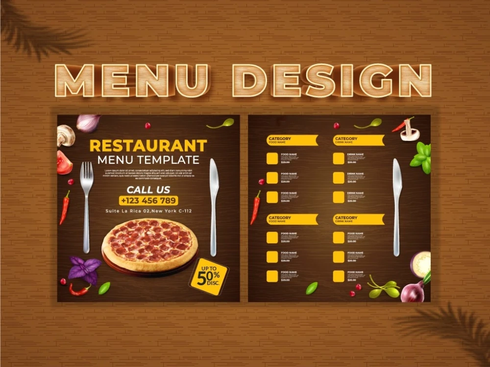 Menu, invitation, and postcard design | Upwork
