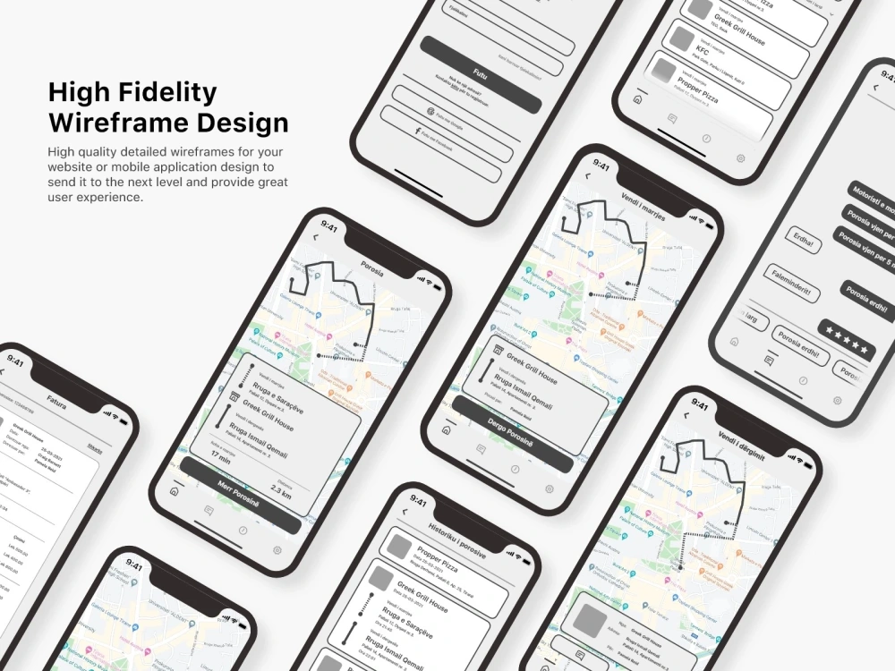 Detailed high fidelity wireframe design | Upwork