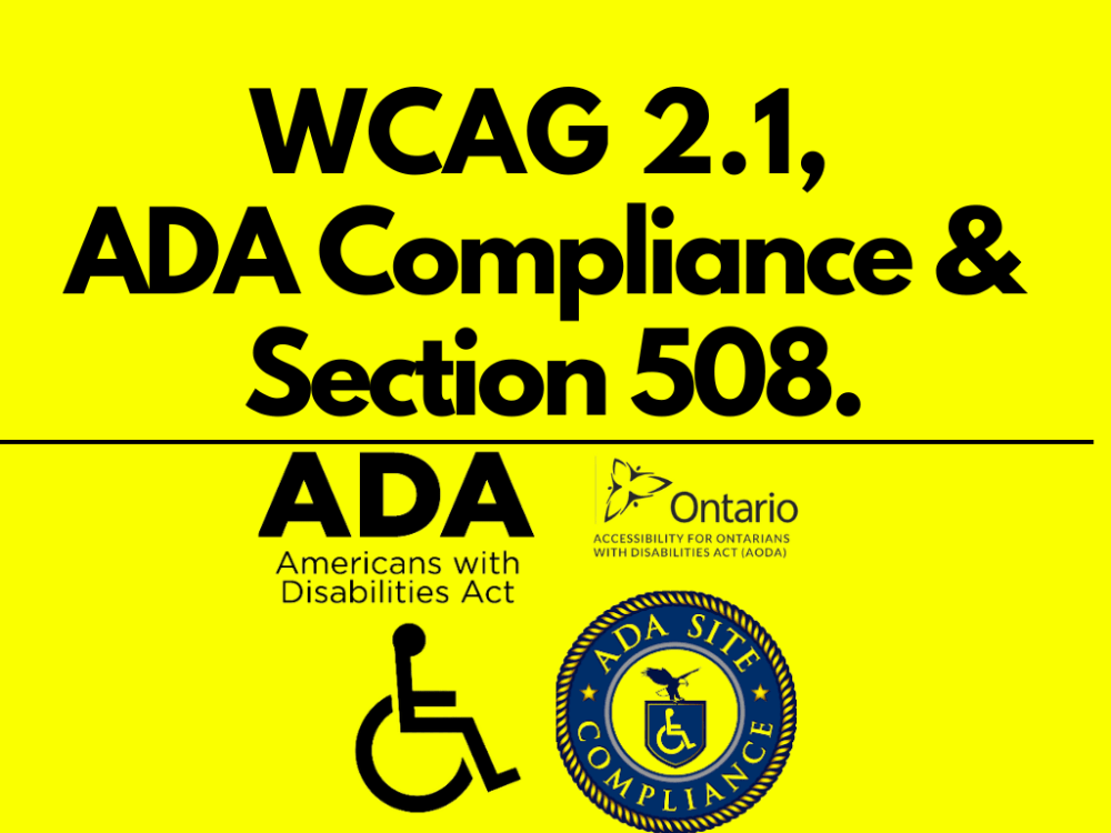 Web Accessibility Compliance with WCAG 2.1 AA and American disability ...