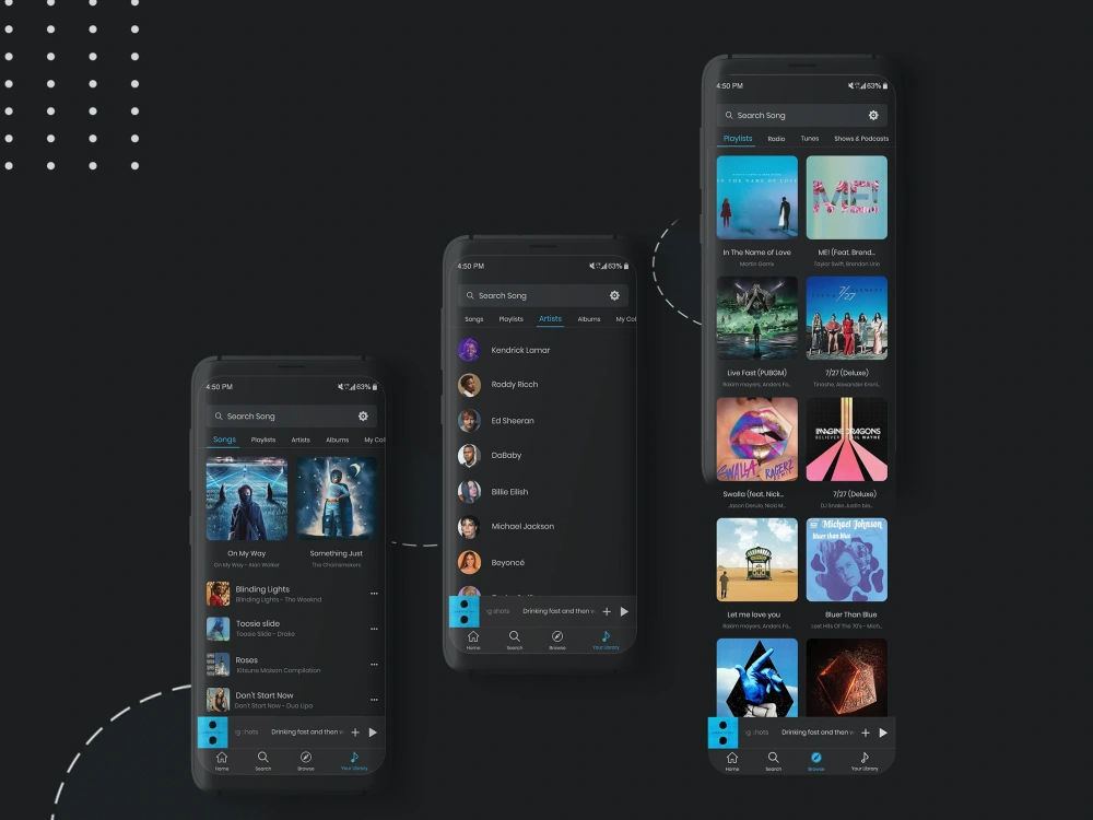 A Music Player Live Streaming App Development with Outstanding UI/UX ...