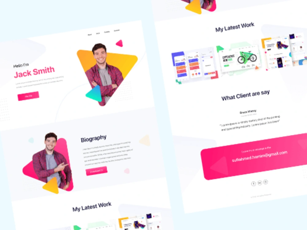 A HTML Template from PSD / XD / AI / Sketch or Figma using Web ...