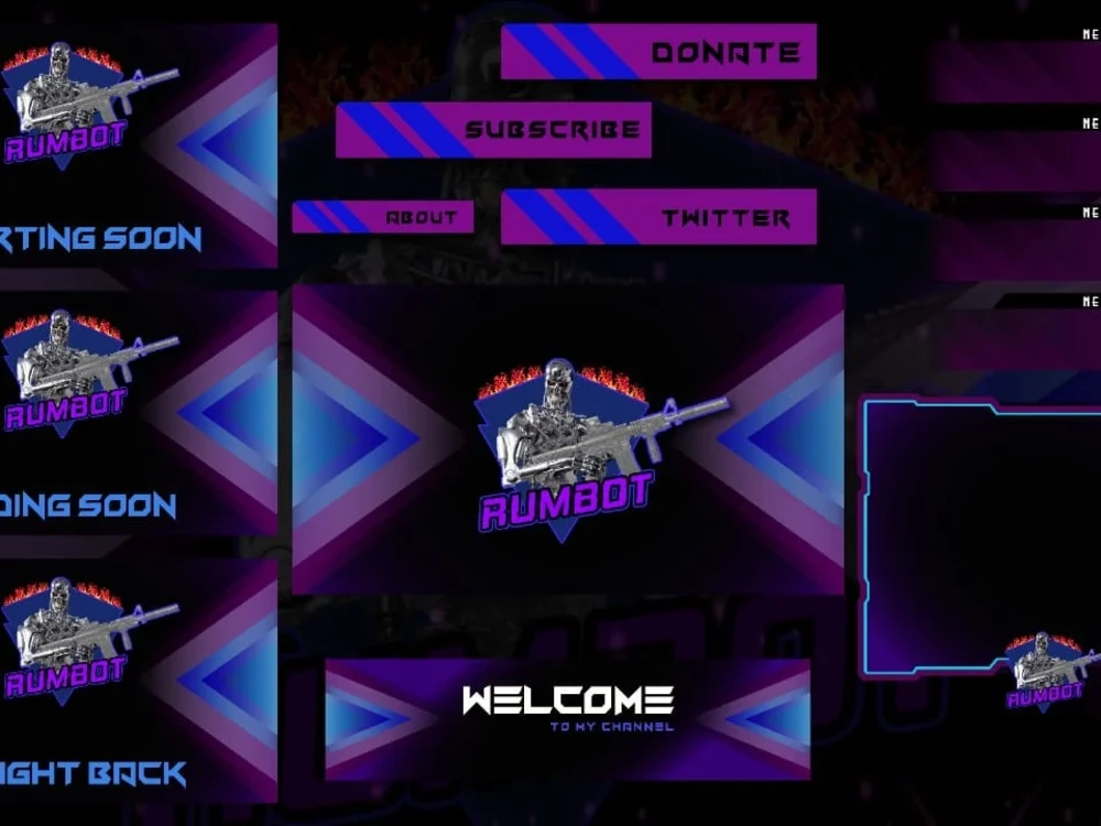 Custom animated twitch overlay or Streaming Graphic Design | Upwork