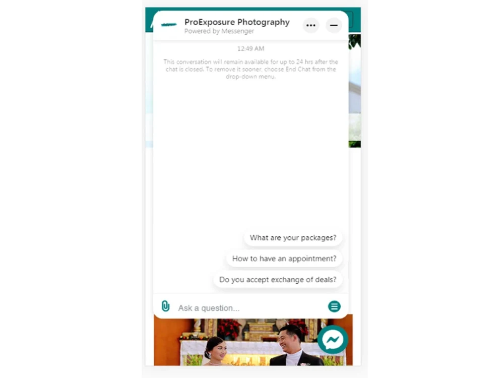 A Facebook Messenger Chat Box integrated on your existing Website | Upwork