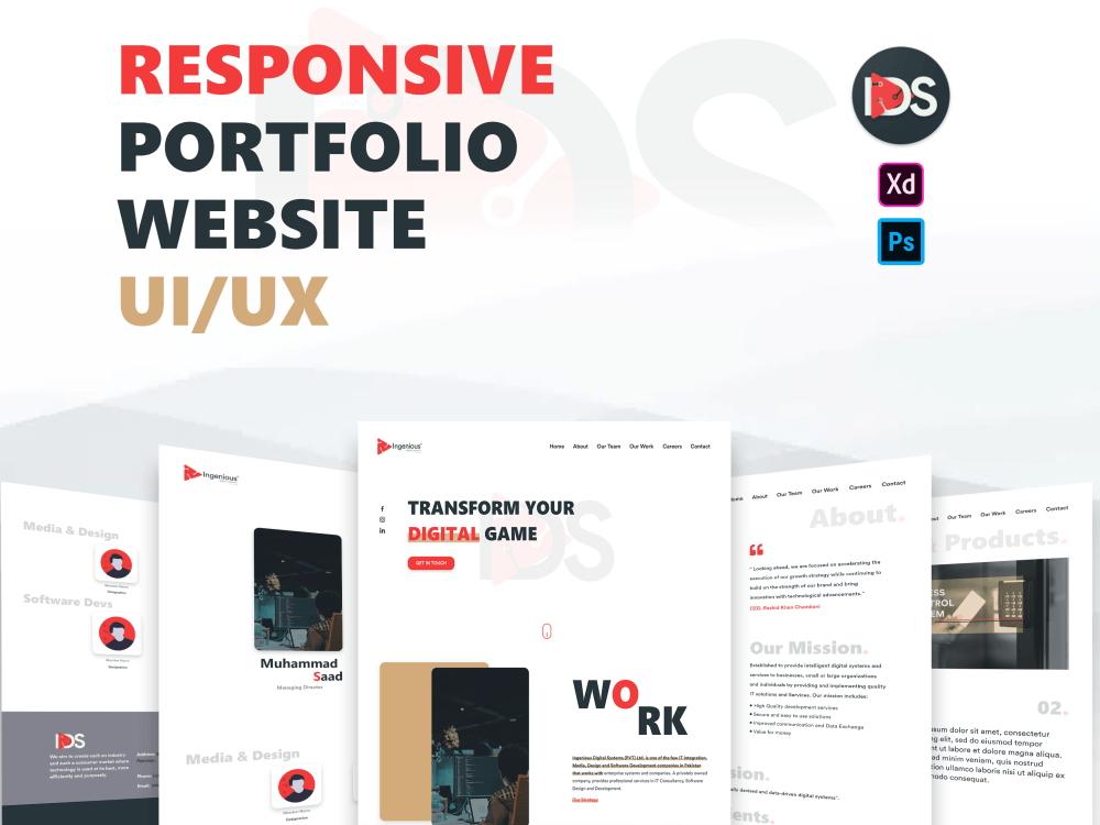 A Modern UI Design of your Personal Portfolio Website/Mobile App | Upwork