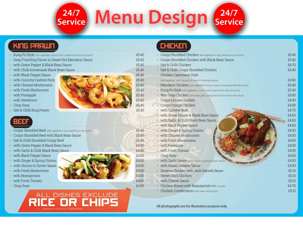 An exclusive and fantastic menu design | Upwork