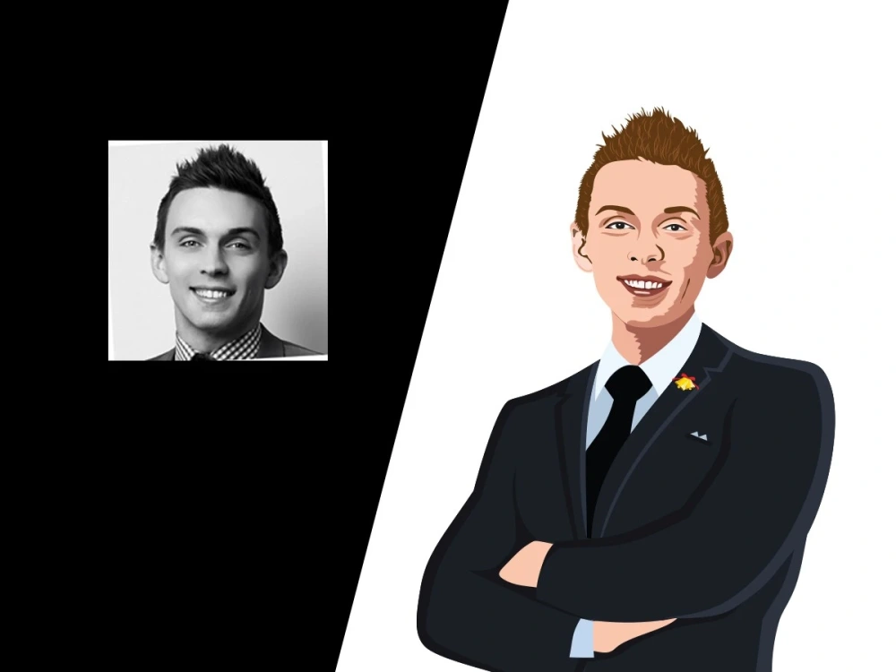 An illustrated cartoon portrait of yourself | Upwork