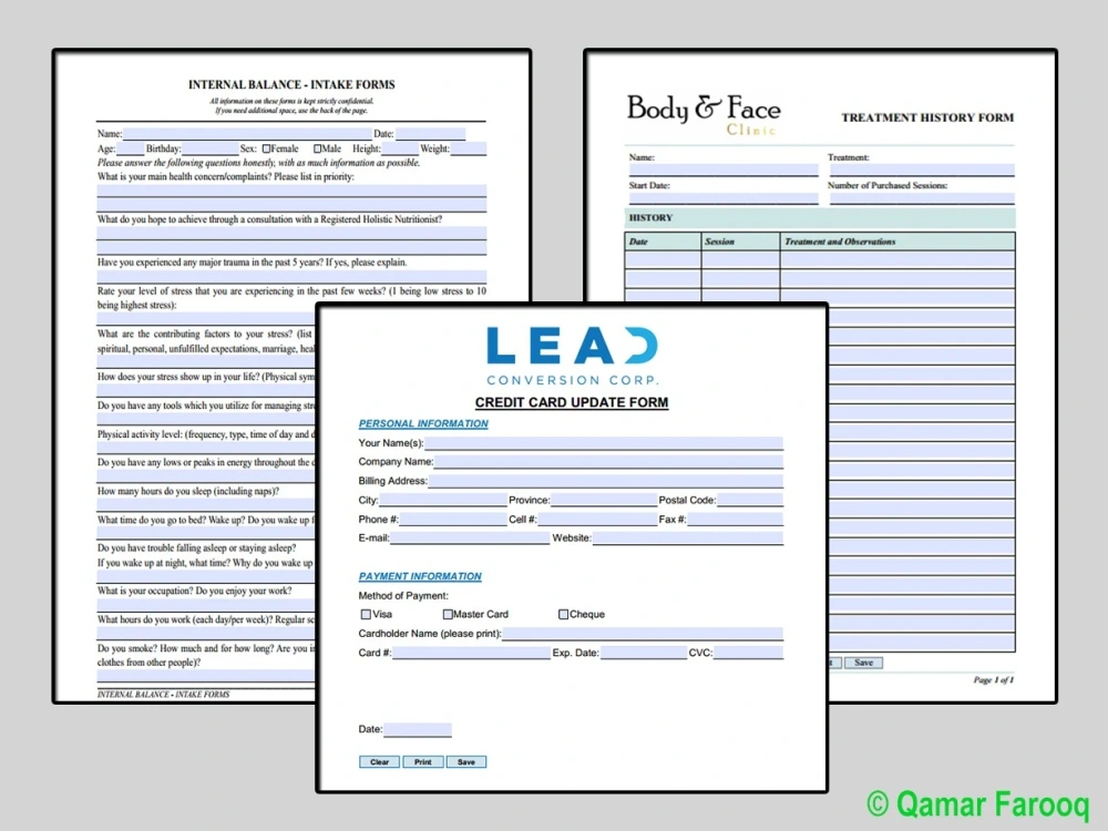 Professional Interactive PDF Fillable Form | Upwork