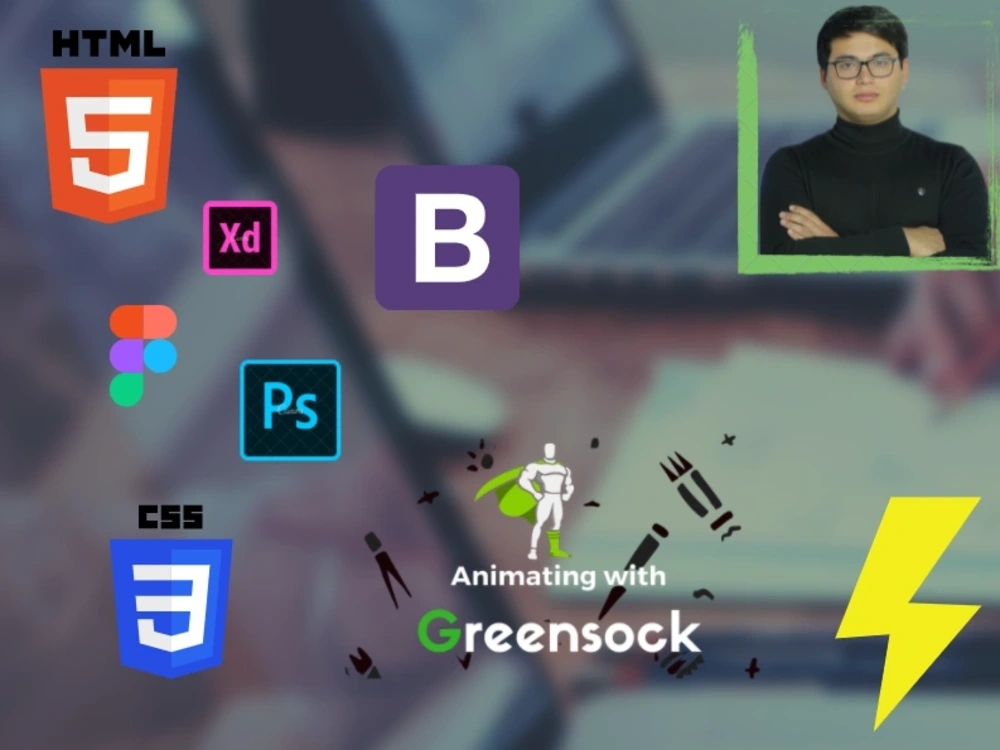 PSD, Figma, Invision, Sketch, XD To HTML,CSS,BootStrap,JS , GSAP animation | Upwork
