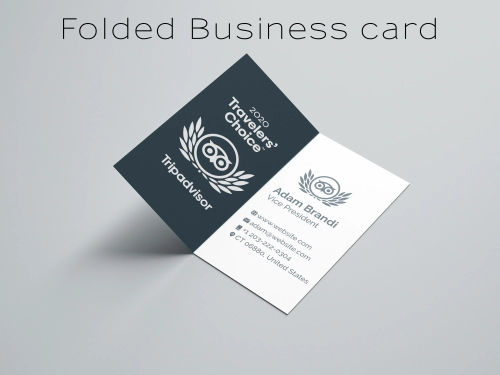 A vertical or horizontal folded business card | Upwork
