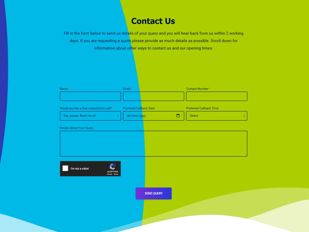 A beautiful contact form that sends customer queries straight to your ...