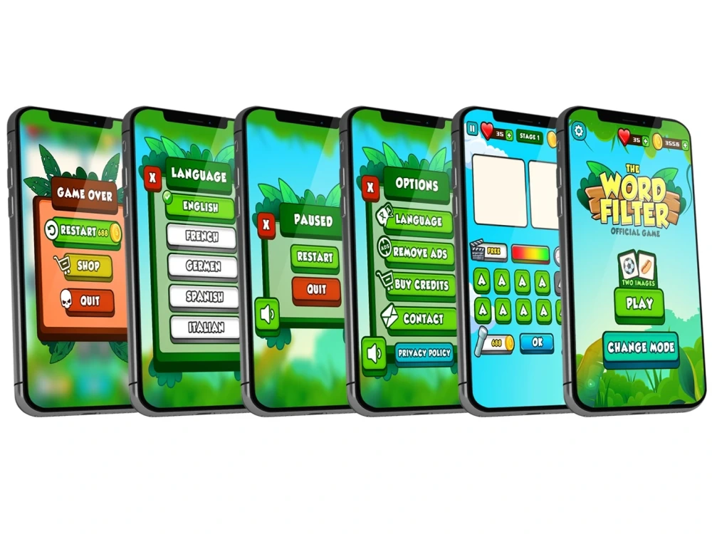 Stunning game graphic UI, menus and buttons | Upwork