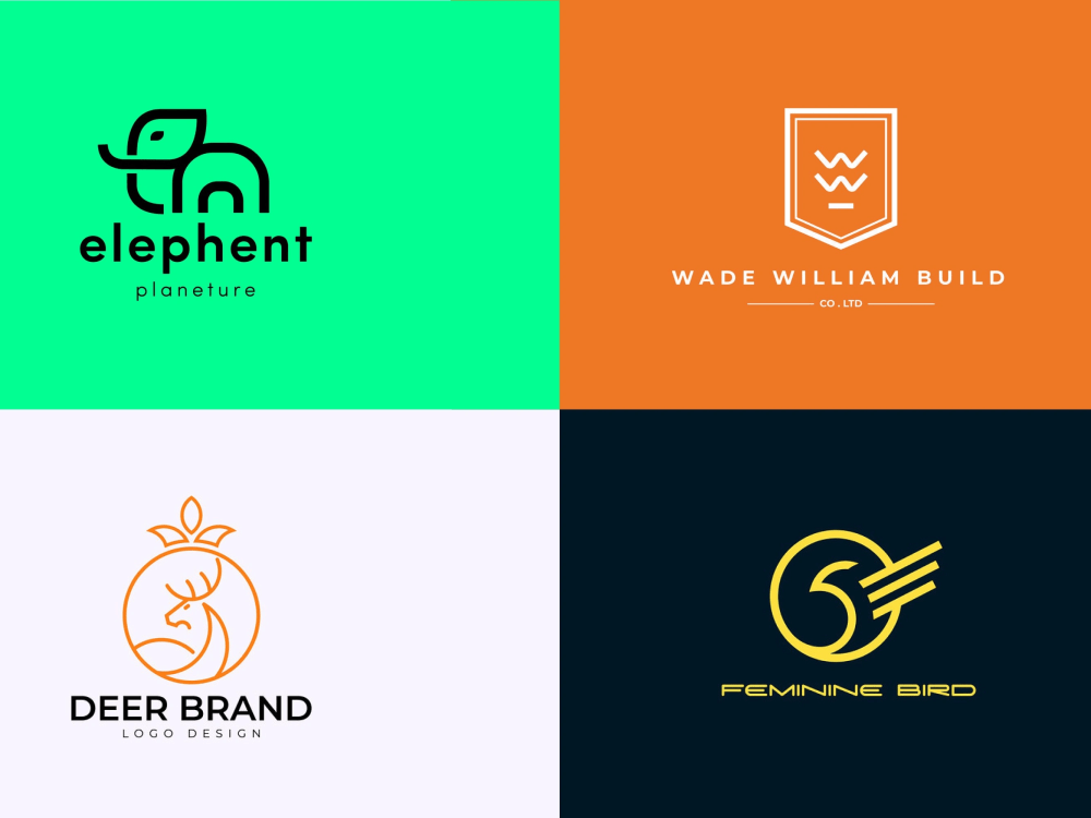 A modern flat logo,minimalist logo,custom logo design for your business ...