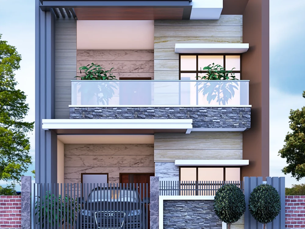 Realistic Exterior façade, Exterior Design renders with Working ...