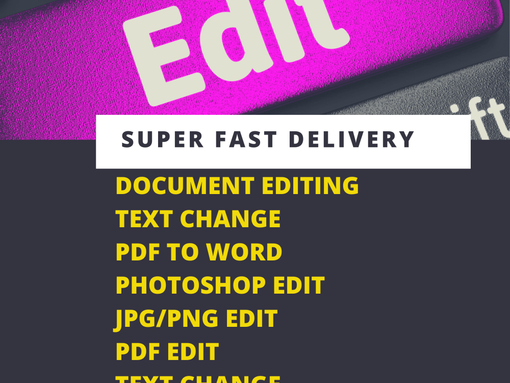 Any document editing service in 2 hrs | Upwork