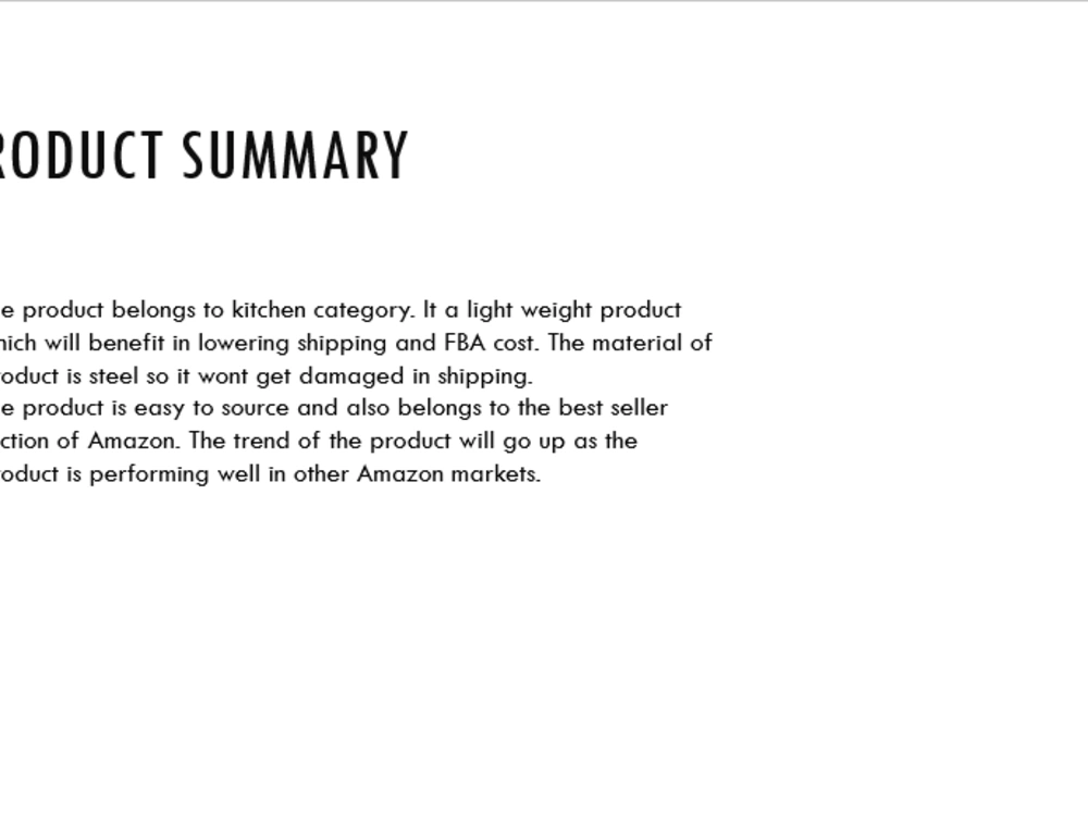 Product for your private label with complete competitor and market ...