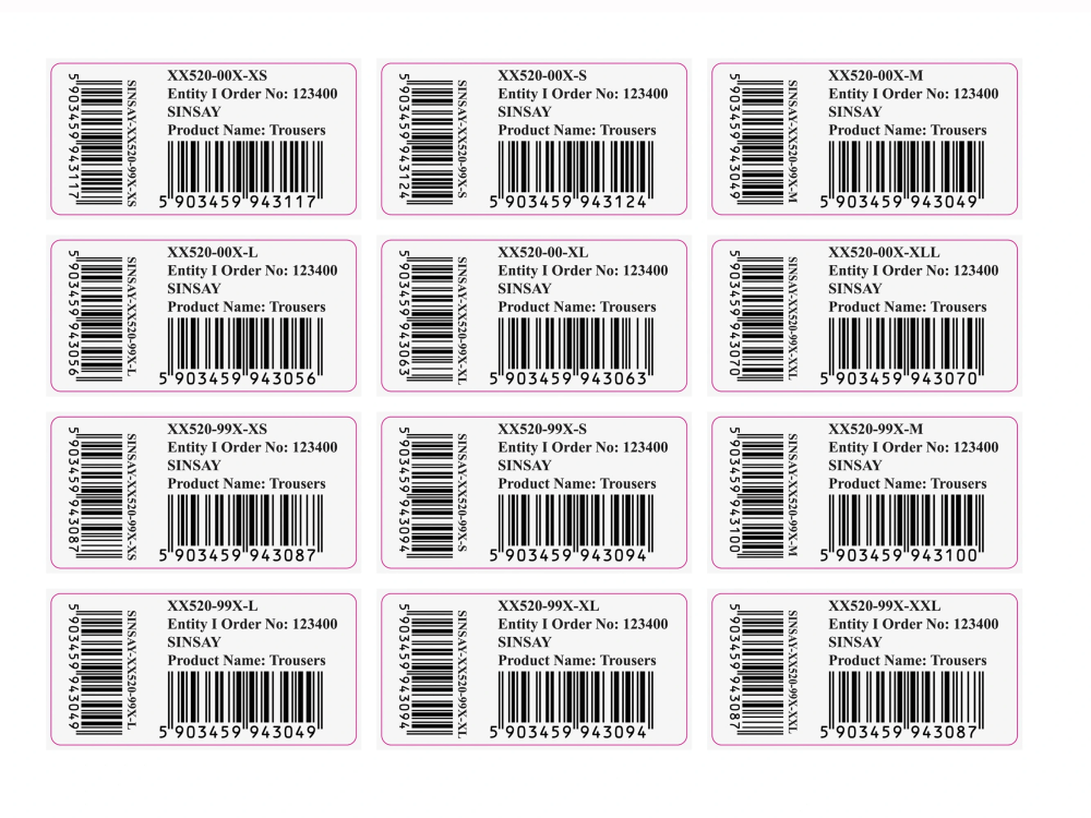 Barcode label, barcode sticker, barcode tag, barcode hang tag, QR code ...