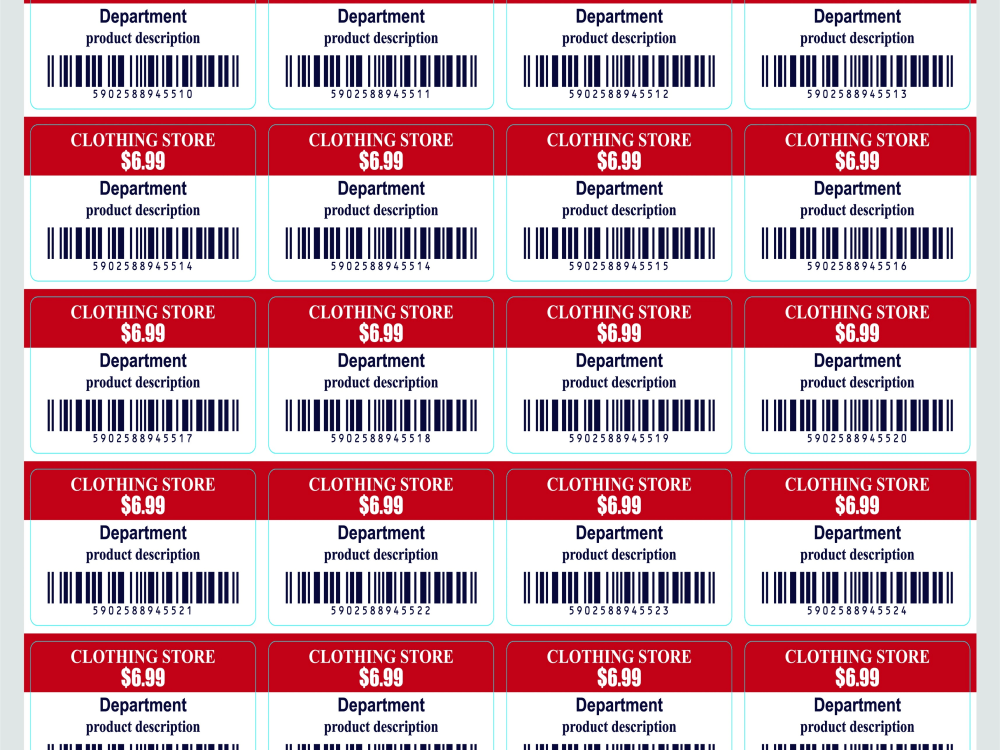 Barcode label, barcode sticker, barcode tag, barcode hang tag, QR code ...