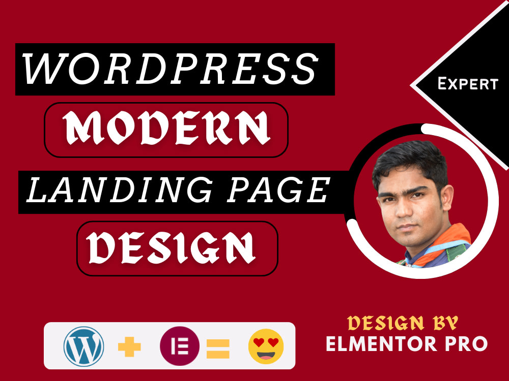 Design wordpress modern home page or modern landing page | Upwork