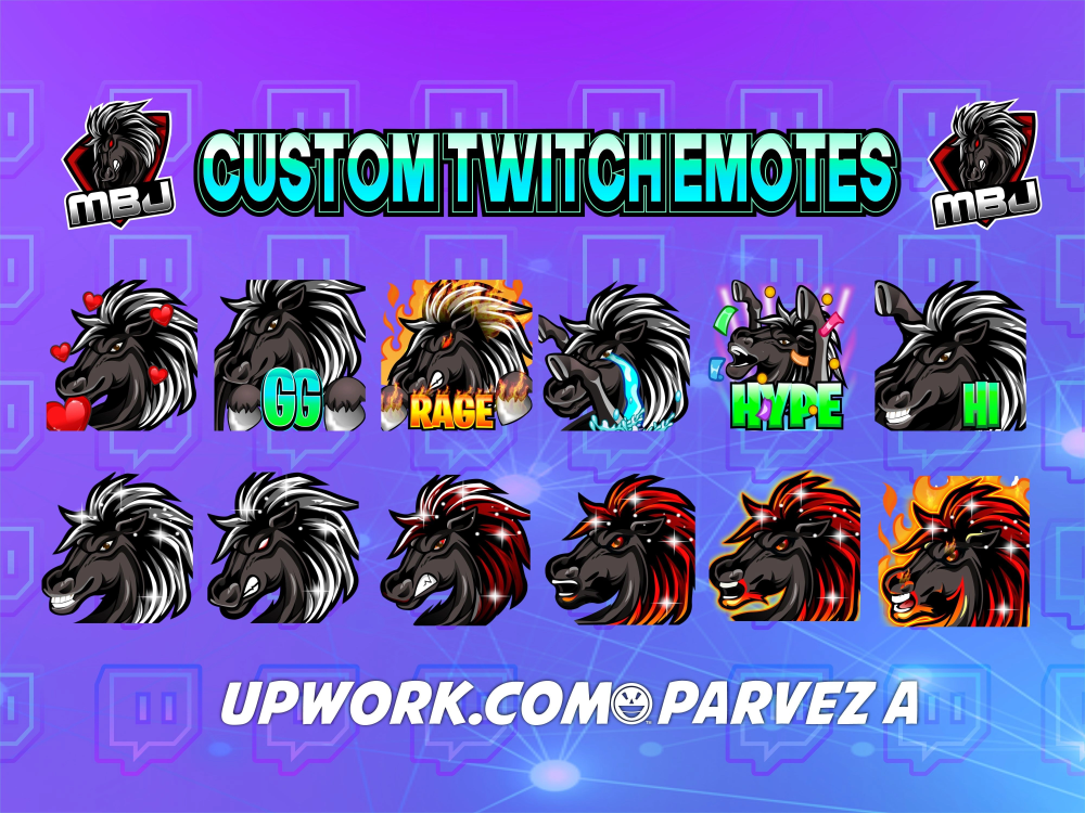 Amazing emotes and sub badges,stickers,icons for twitch, discord ...