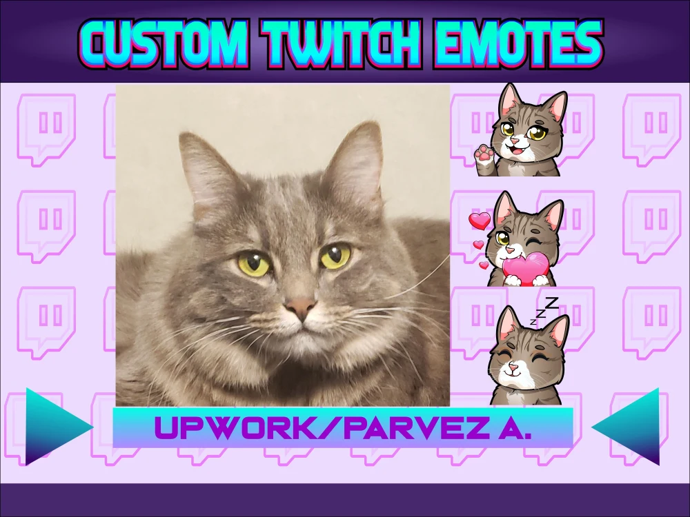 Amazing emotes and sub badges,stickers,icons for twitch, discord ...