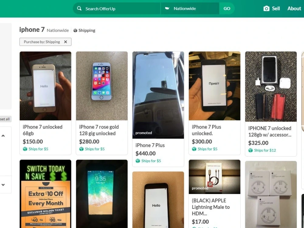 A search and scrape products' bot for OfferUp | Upwork